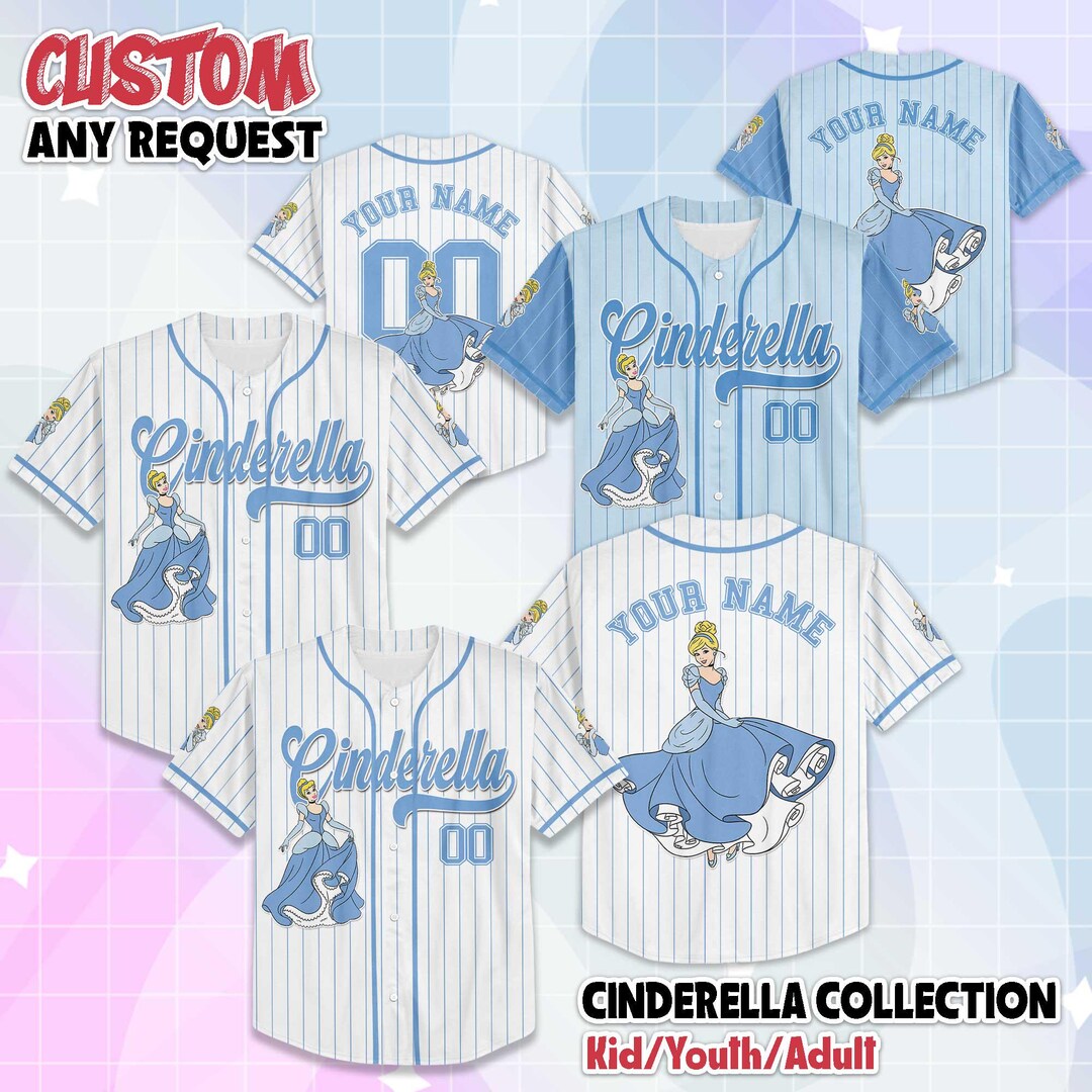 Custom Cinderella Baseball Jersey, Princess Team Outfit - Etsy