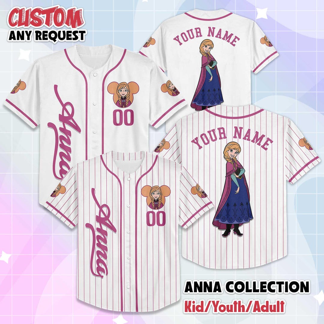 Personalized Princess Anna Baseball Jersey, Custom Frozen Shirt - Etsy