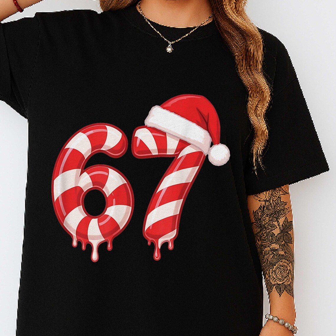 67th Birthday Candy Cane PNG, Christmas Number 67 Sublimation Design ...