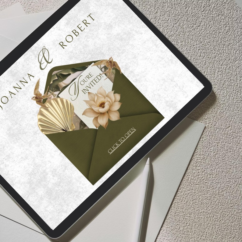 Interactive Wedding Website Template | Digital Wedding Invitation ...