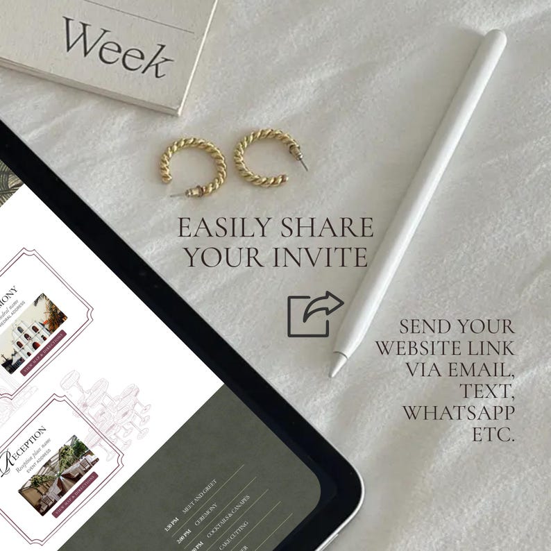 Interactive Wedding Website Template | Digital Wedding Invitation ...