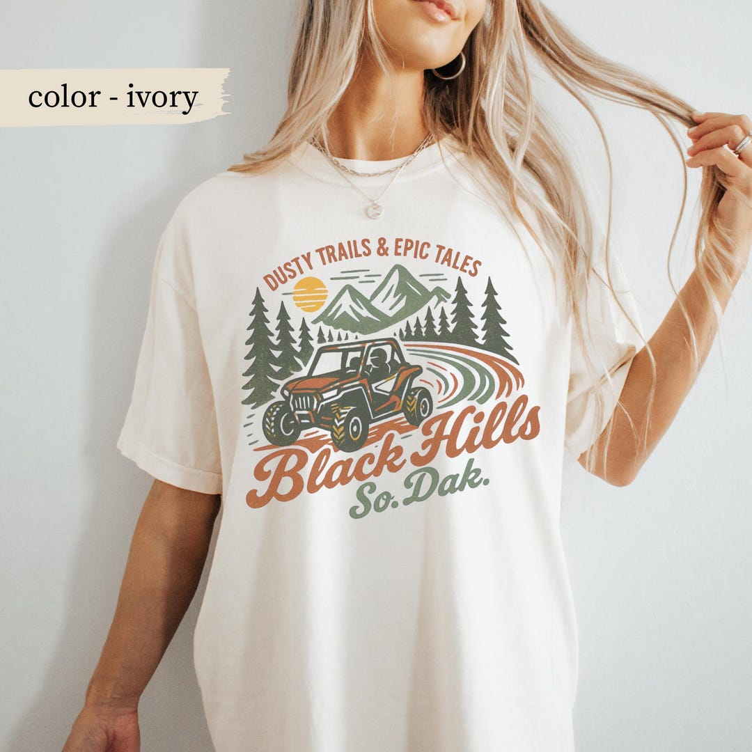 Black Hills SD UTV T-shirt: Side by Side Adventure, Comfort Colors ...