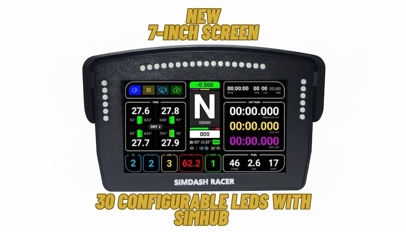 Simracing DDU Dashboard Usb IPS 7" Hd Simhub VA Elecronic - Etsy