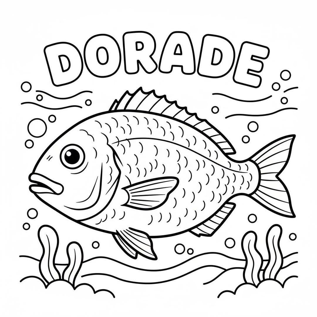 Color to Relax: A Fun PDF Coloring Book Featuring Several Fish, Perfect ...