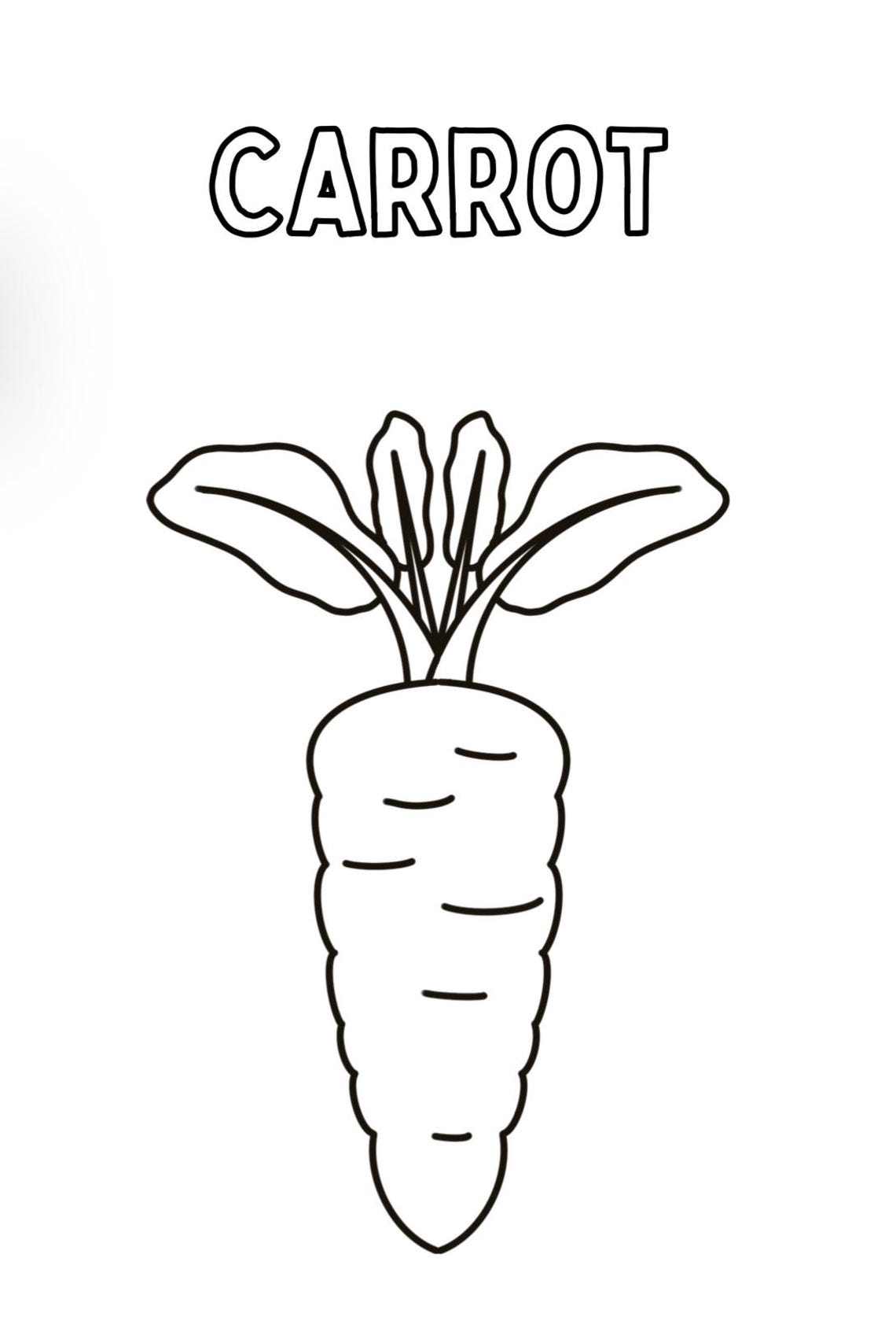 Fruits & Veggies Coloring Pages - Etsy