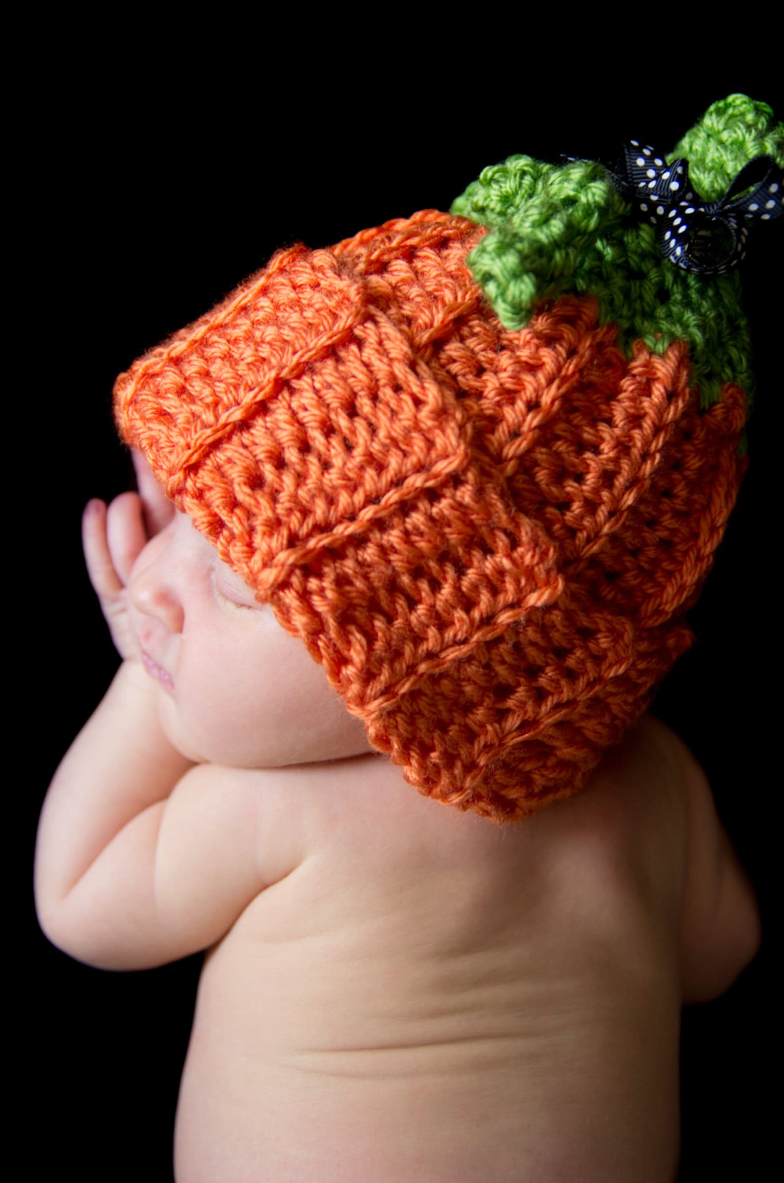 Orange Pumpkin Hat With Stem, Halloween Costume, Fall Hats ...