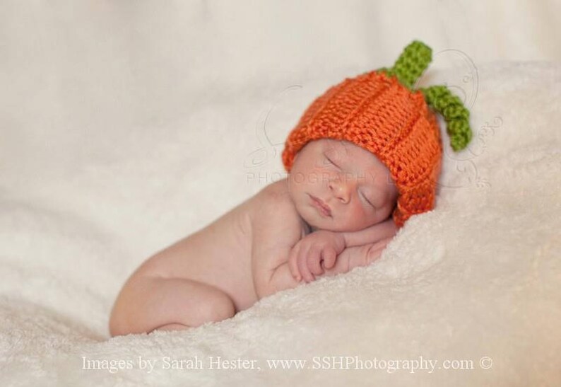 Baby Pumpkin Hat Orange Jack-o-lantern Newborn to 6 Month - Etsy