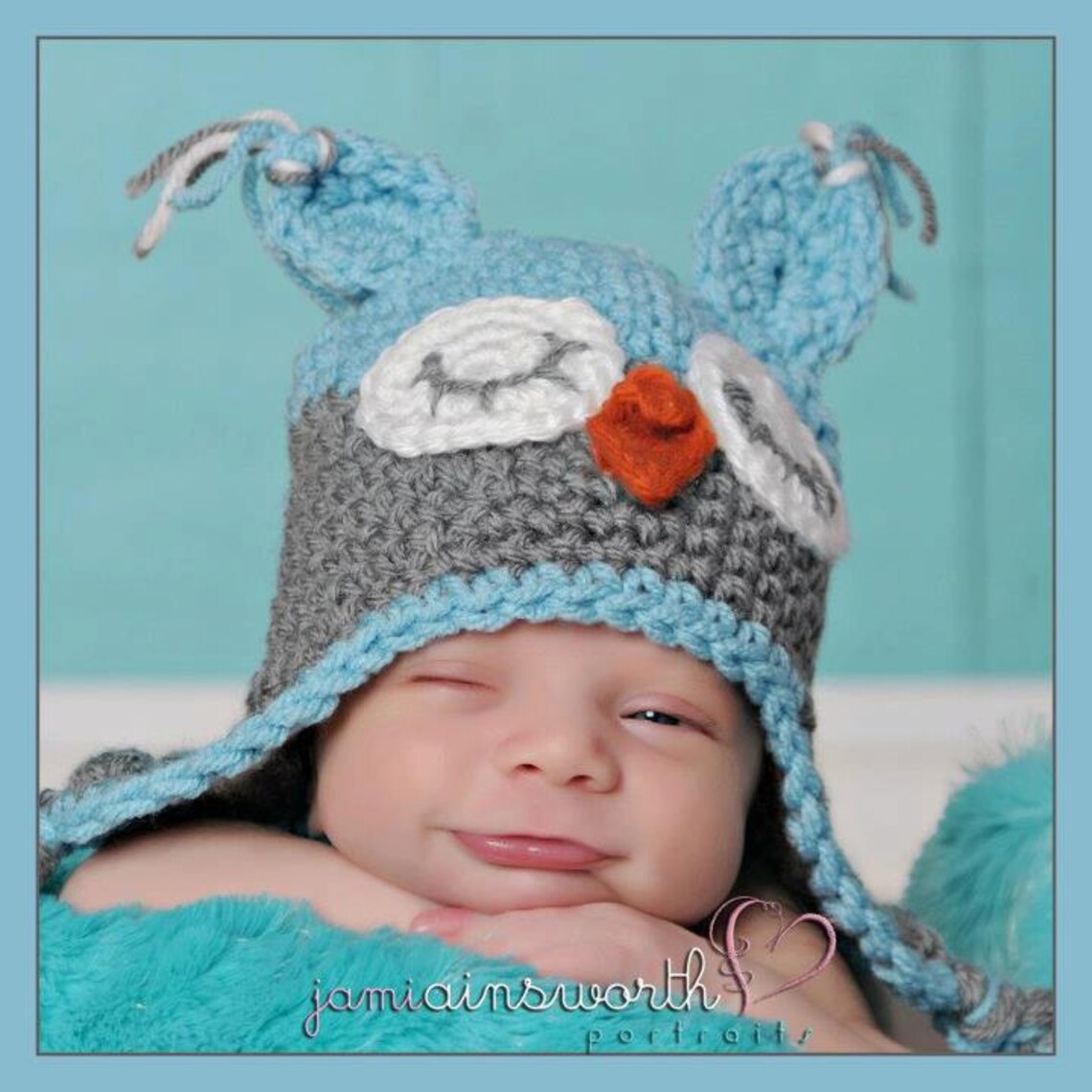 Twin Owl Hats in Gray Newborn Photo Prop Halloween Costume | Etsy