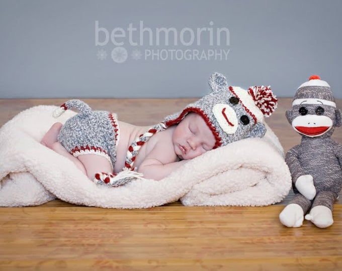 Sock Monkey Newborn Set - Etsy