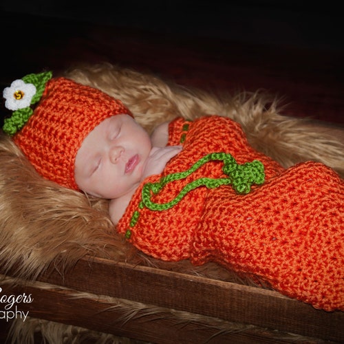 Orange Pumpkin Hat With Stem Halloween Costume Fall Hats - Etsy