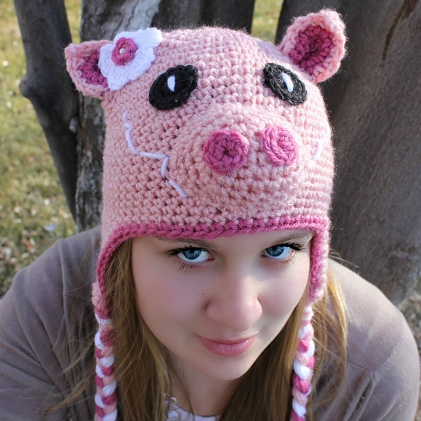 Crochet Pig Hat - Etsy