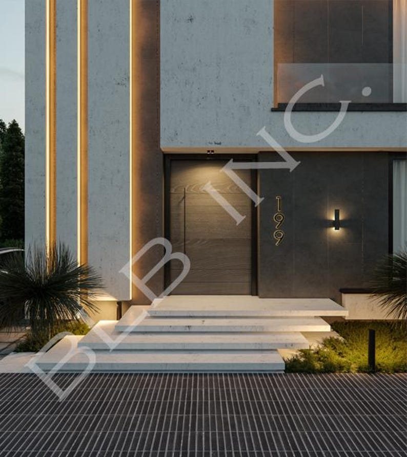 Modern 2-story Villa Plan – 3 Bedroom House, Rooftop Garden (PDF + 3D ...
