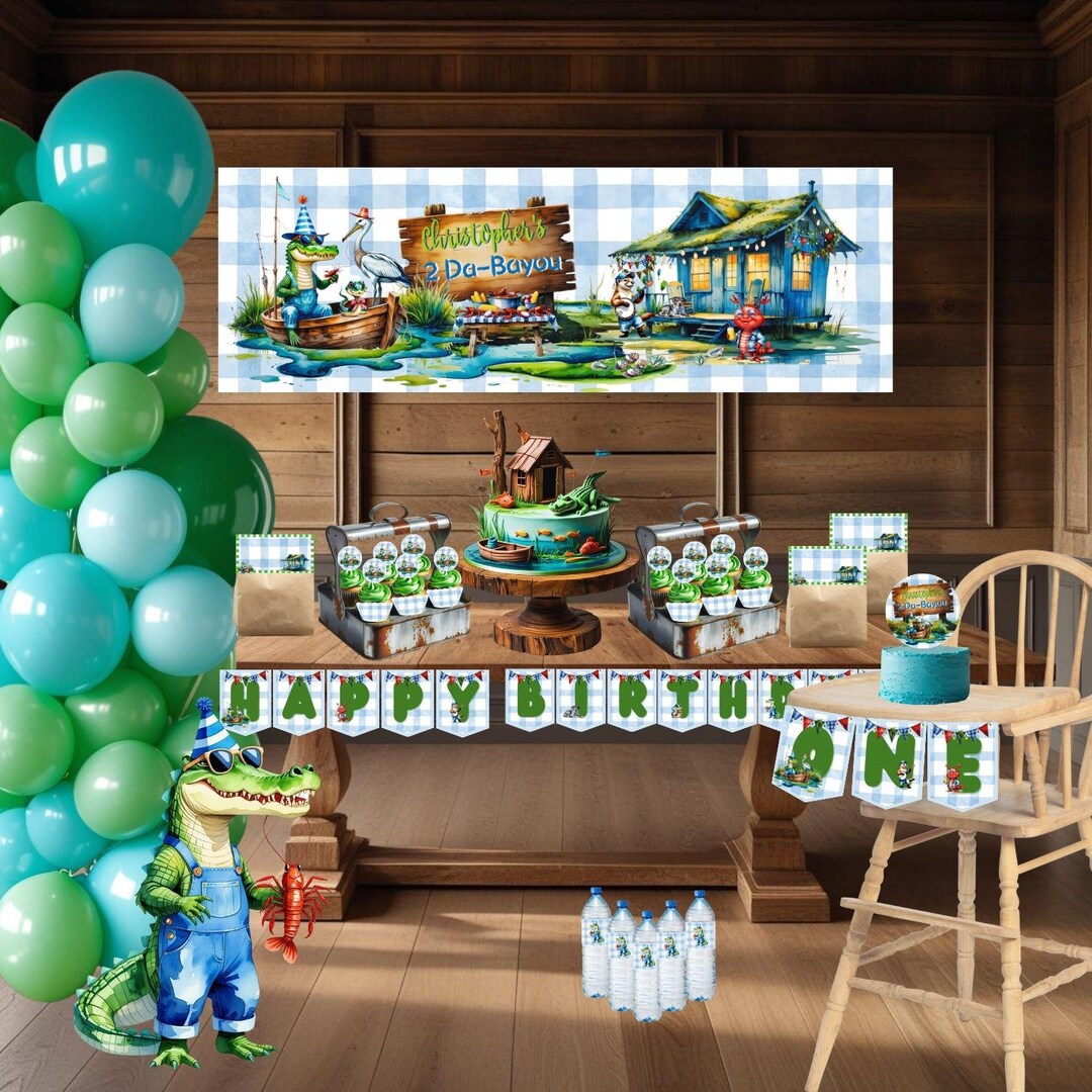 Bayou Birthday Party Decorations | Alligator Louisiana Decorations ...