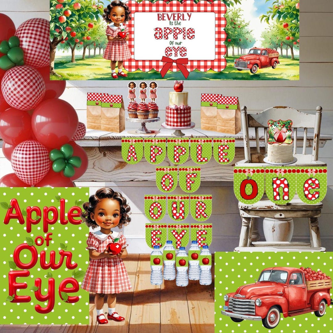 Apple Orchard Editable Birthday Party | Printable Editable Apple of Our ...
