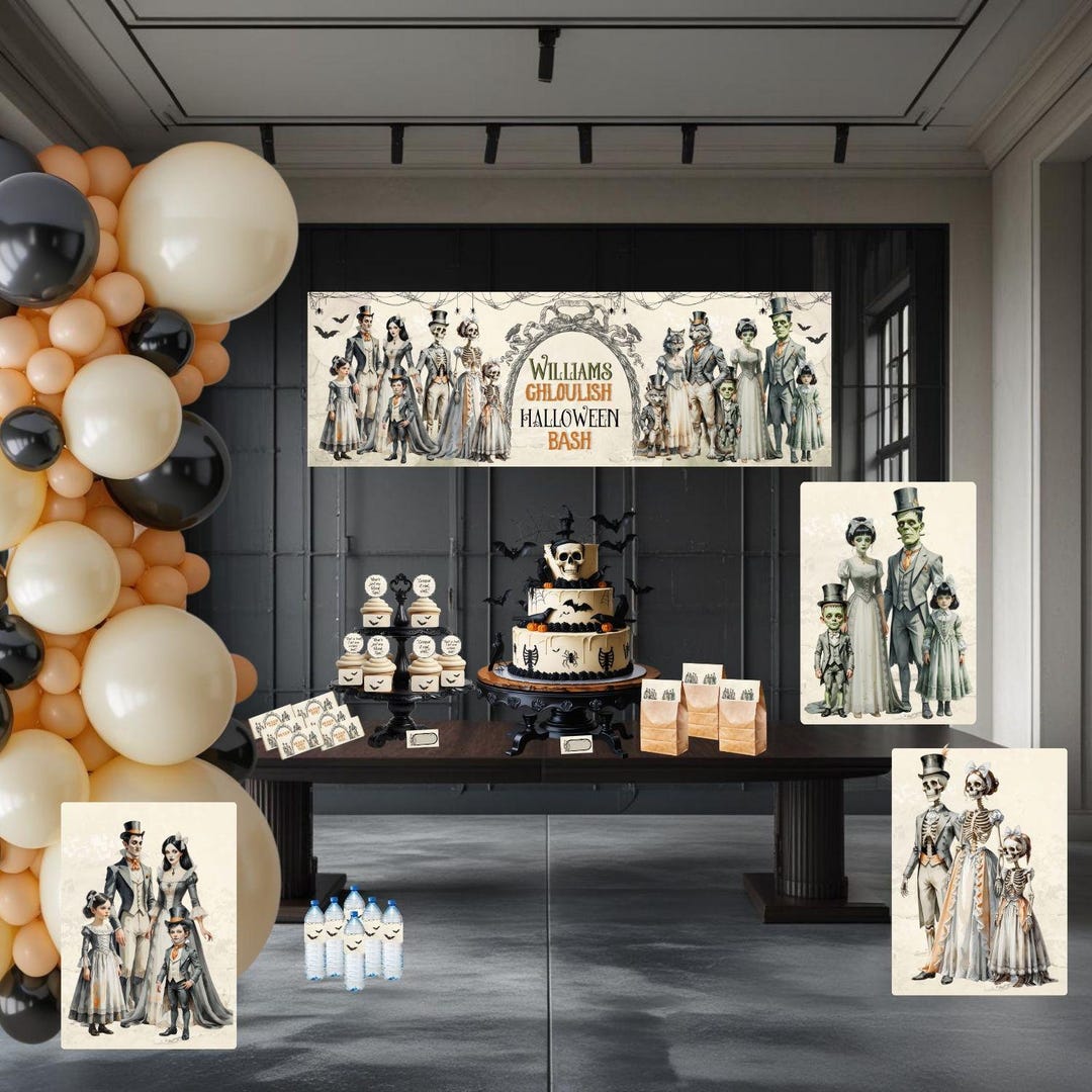 Editable Ghoul Halloween Party Pack | Gothic Adult Halloween Bash ...
