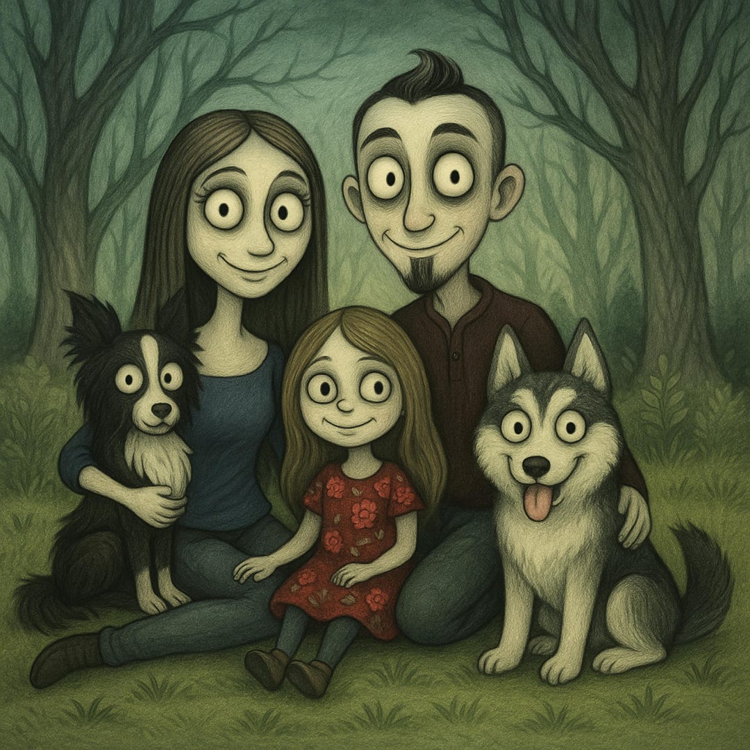 Tim Burton Style Portrait, Gothic Style Portrait, Nightmare Portrait ...