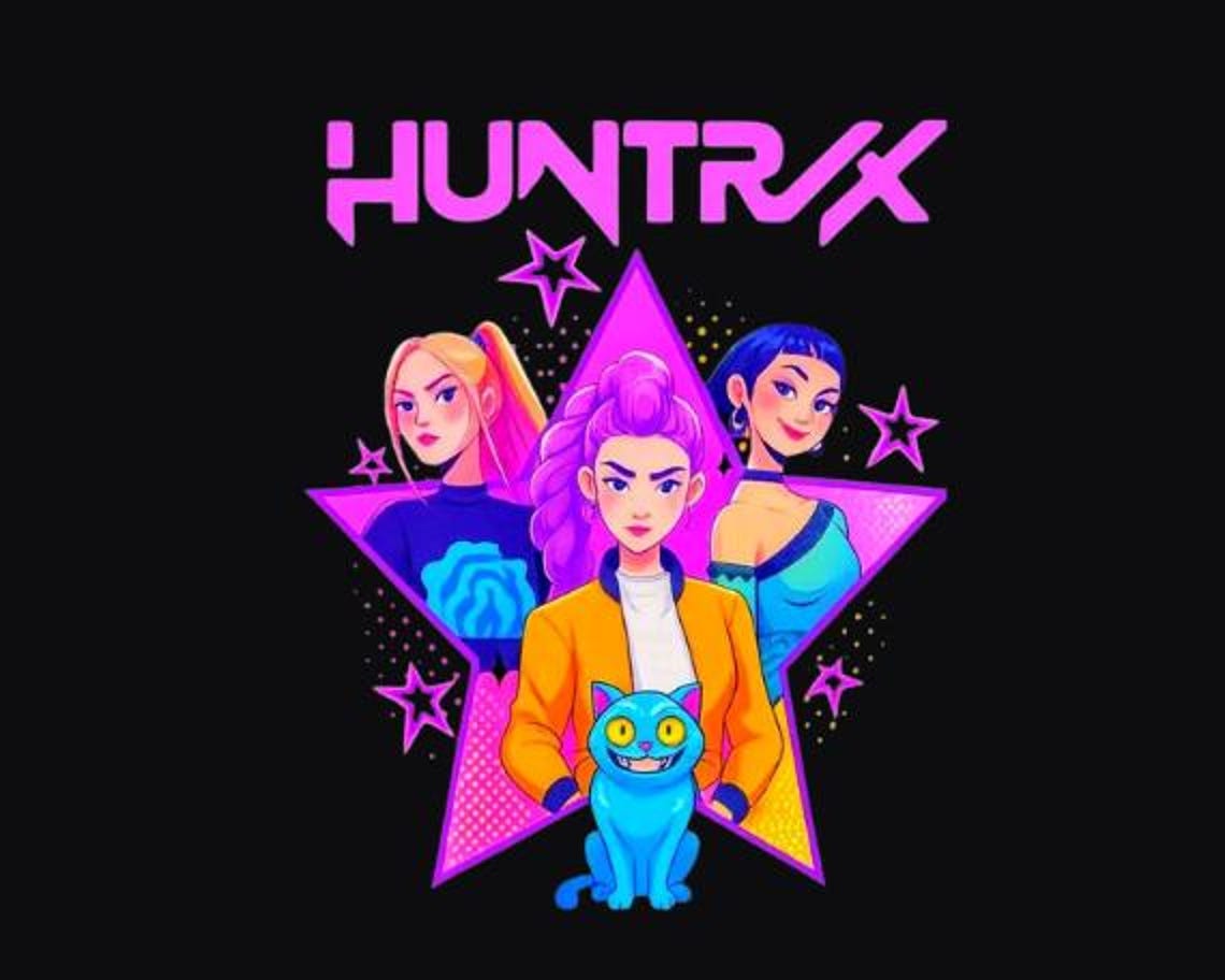 Huntrix Kpop Demon Hunters PNG, Kpop Idol Group Shirt Design, Girl ...