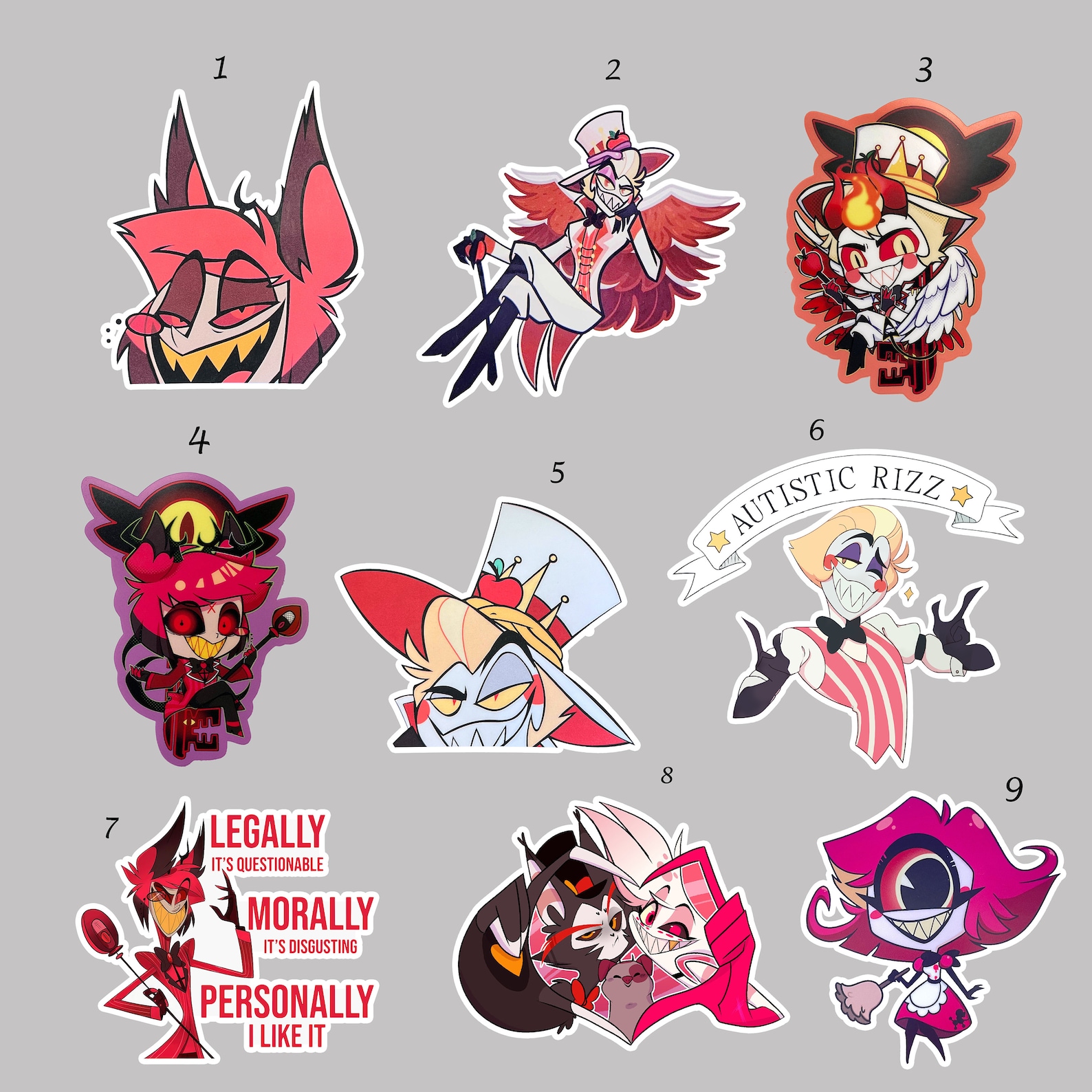 Hazbin Hotel Car Decal, Hazbin Hotel Stickers, Alastor Sticker, Lucifer ...
