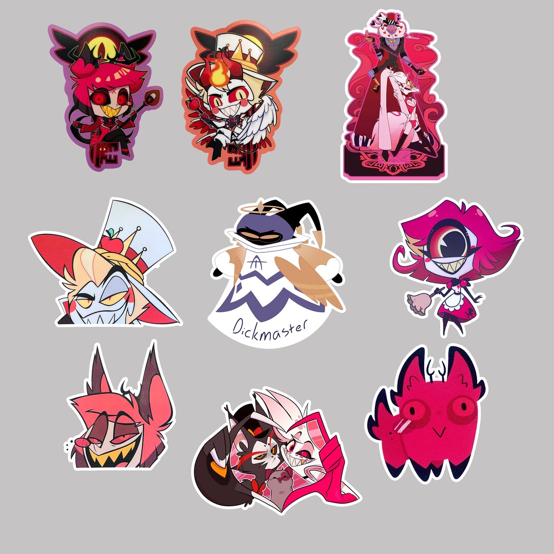 Hazbin Hotel Sticker Pack, Hell's Best Dad Sticker, Hazbin Hotel Niffty ...