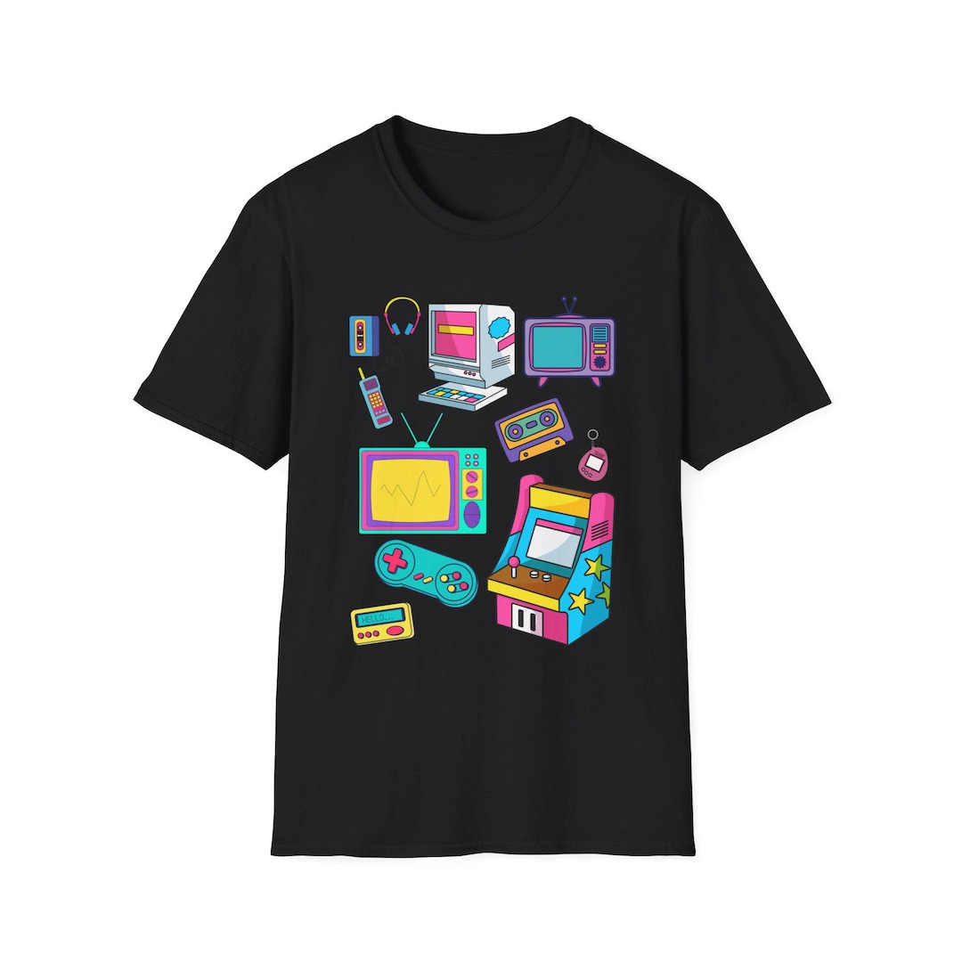 Retro Gamer T Shirt Vintage Tech Tee 80s 90s Arcade Shirt Vaporwave ...