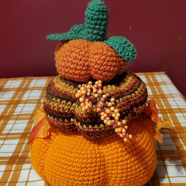 Crochet Pumpkin Stacked - Etsy