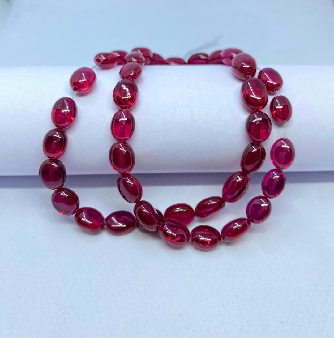 Extremely Beautiful Natural Colour Ruby Corundum Smooth Oval Nuggets ...
