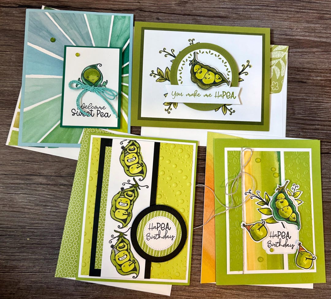 Punny Peas in a Pod Card Set - Birthday, Baby, All Occasions - Etsy