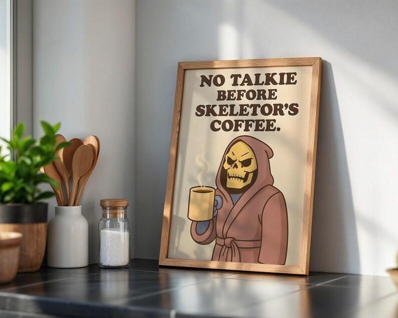 Skeletor Coffee Poster: Funny 80s Cartoon Art (digital Download) - Etsy ...
