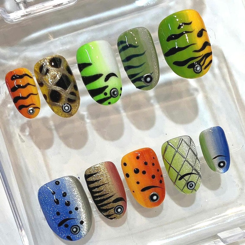 Fish Themed Nails - Etsy
