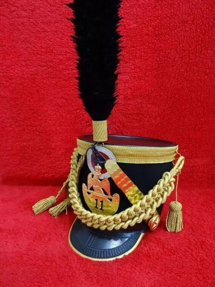 Napoleonic French Shako Hat 100th Regiment Replica, Leather, Brass ...