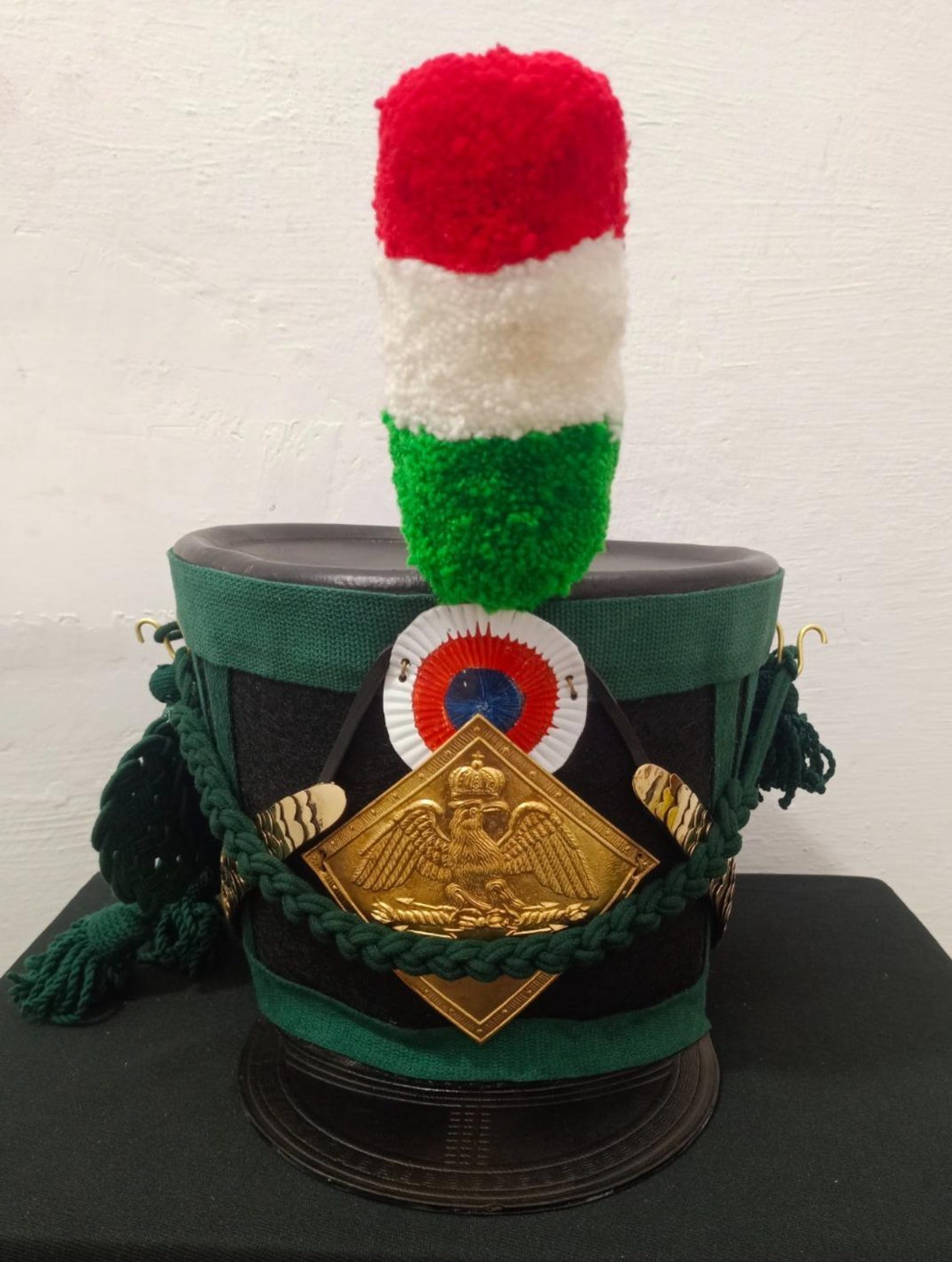 Napoleonic French Shako Hat 100th Regiment Replica, Leather, Brass ...