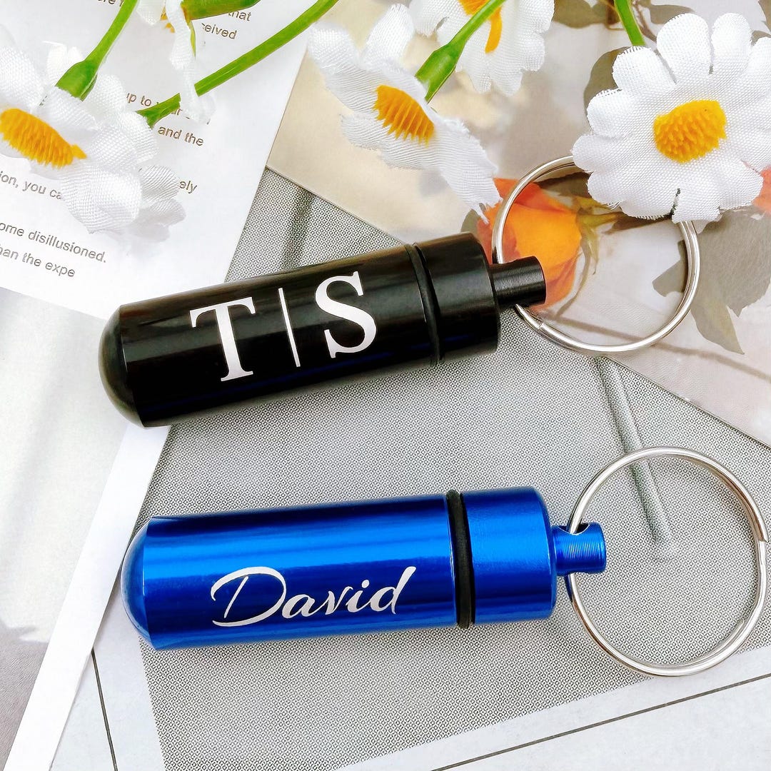 Customized Aluminum Pill Box Keychain, Waterproof Travel Medicine ...