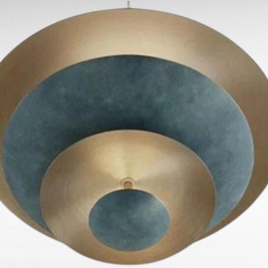 Mid-century Modern Layered Disc Chandelier | 6-light Brass Pendant ...