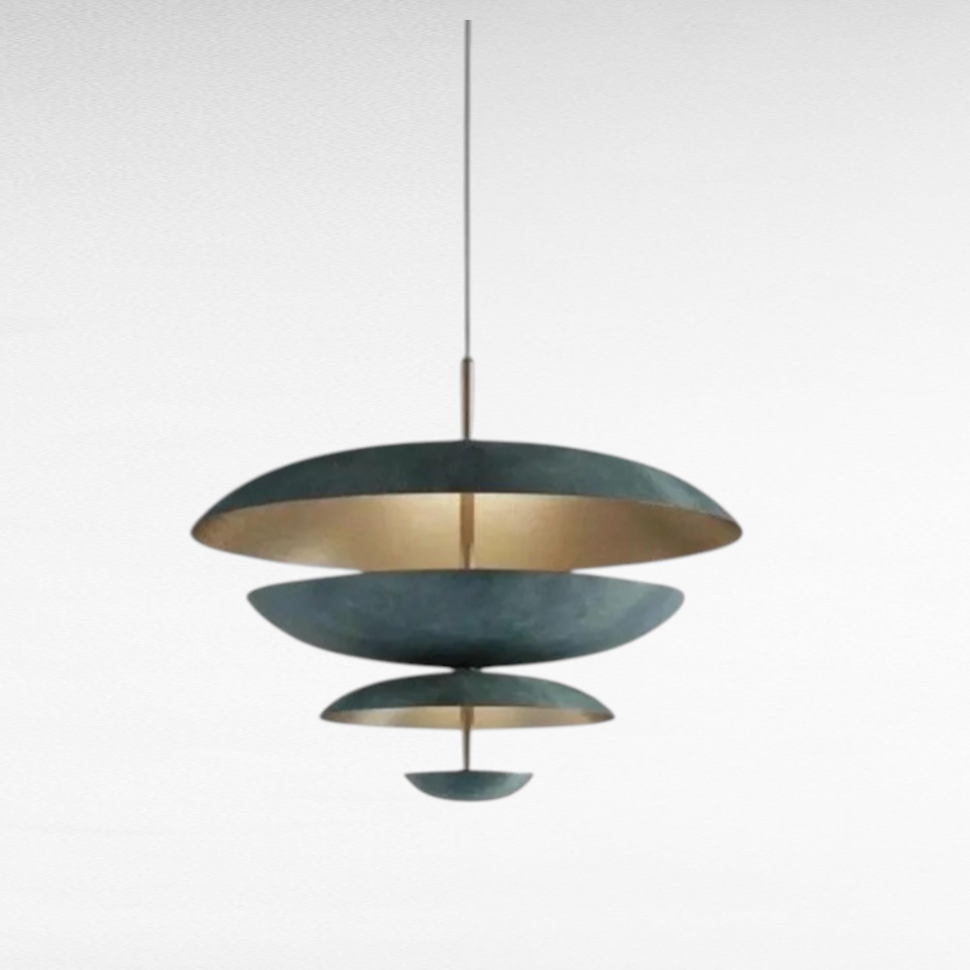 Mid-century Modern Layered Disc Chandelier | 6-light Brass Pendant ...