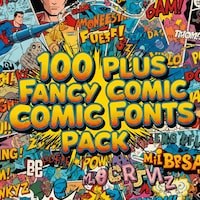 POP FONTS Clipart, Comic Alphabet Clipart, Pop Art Font, Super Hero ...