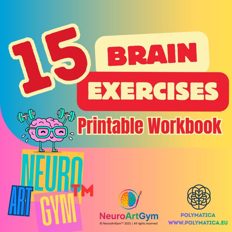 15 Brain Training GAMES Printable Activity (PDF Download 16 Pages) - Etsy