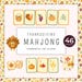 Thanksgiving Mahjong Clipart, Watercolor Autumn Tiles, Party Decor ...