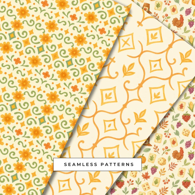 Thanksgiving Mahjong Clipart, Watercolor Autumn Tiles, Party Decor ...