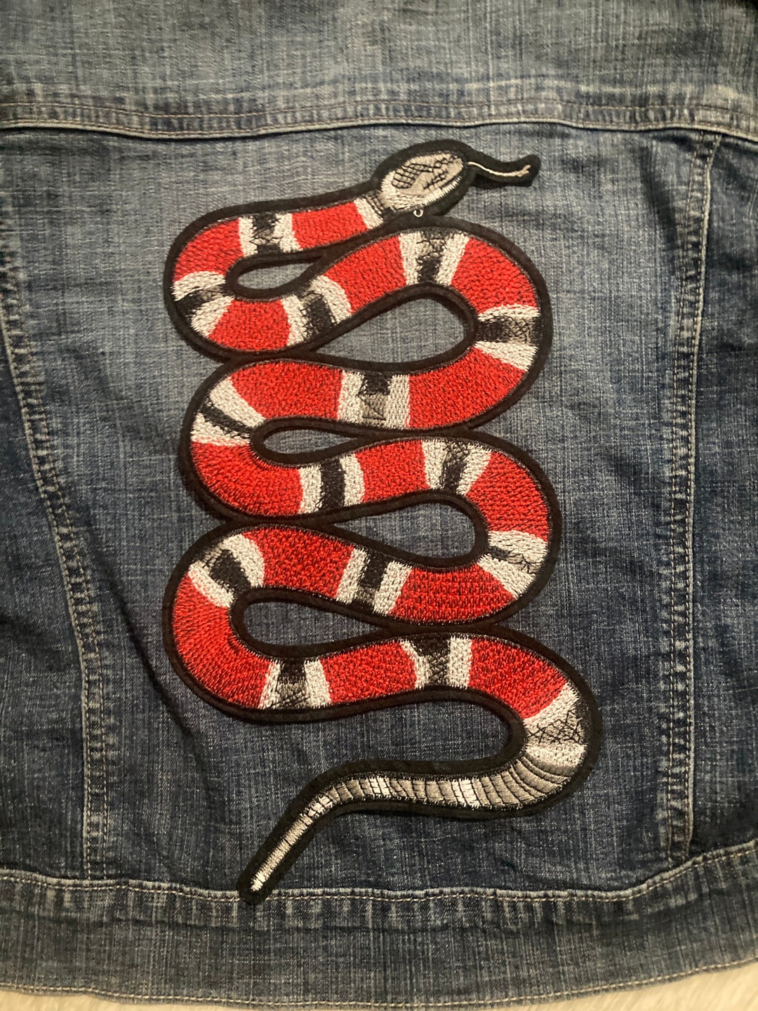 Large Snake Iron on Patch - Etsy