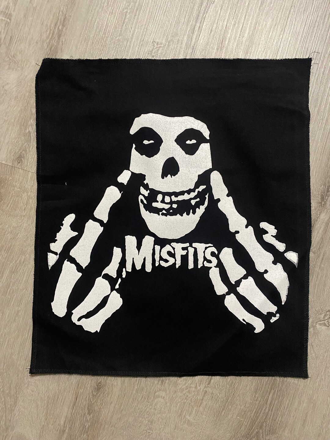 Misfits Style Largex Band Back Patch Black and White Sew on With ...