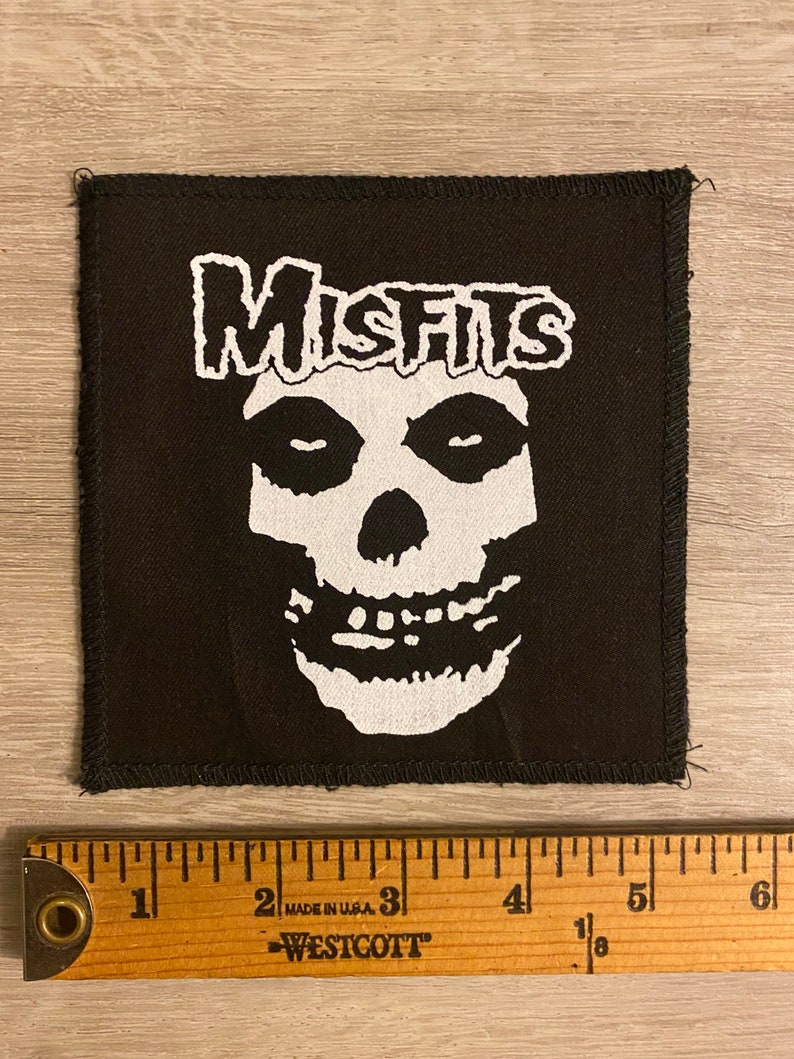 Misfits Style WORDS Band Back Patch Black and White SMALL - ( Sew on ) - Etsy
