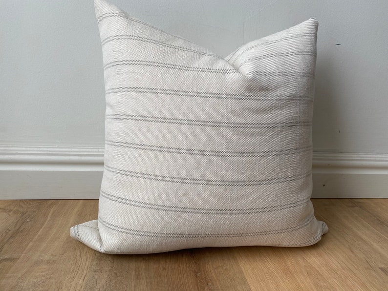 Designer Gray Creamy White Linen Check Classic Windowpane | Etsy