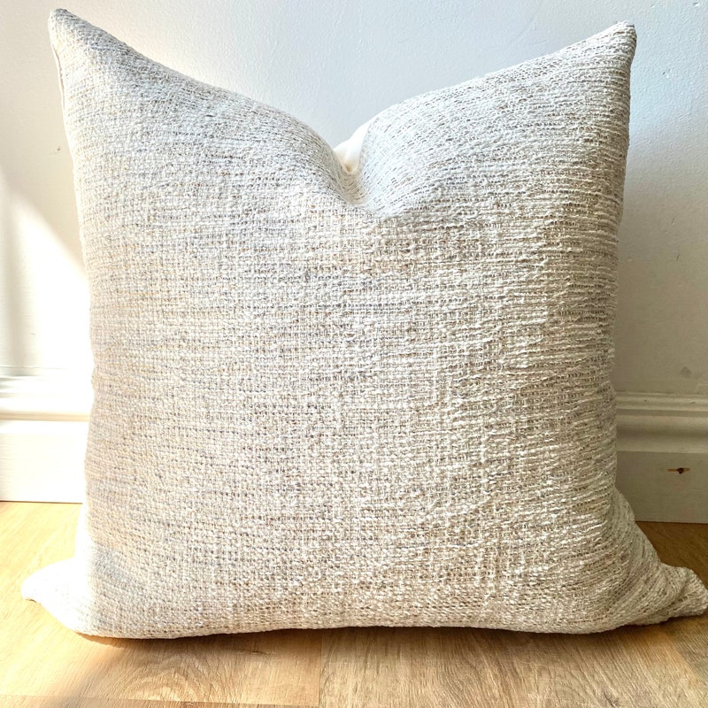 Taupe Textured Pillow - Etsy
