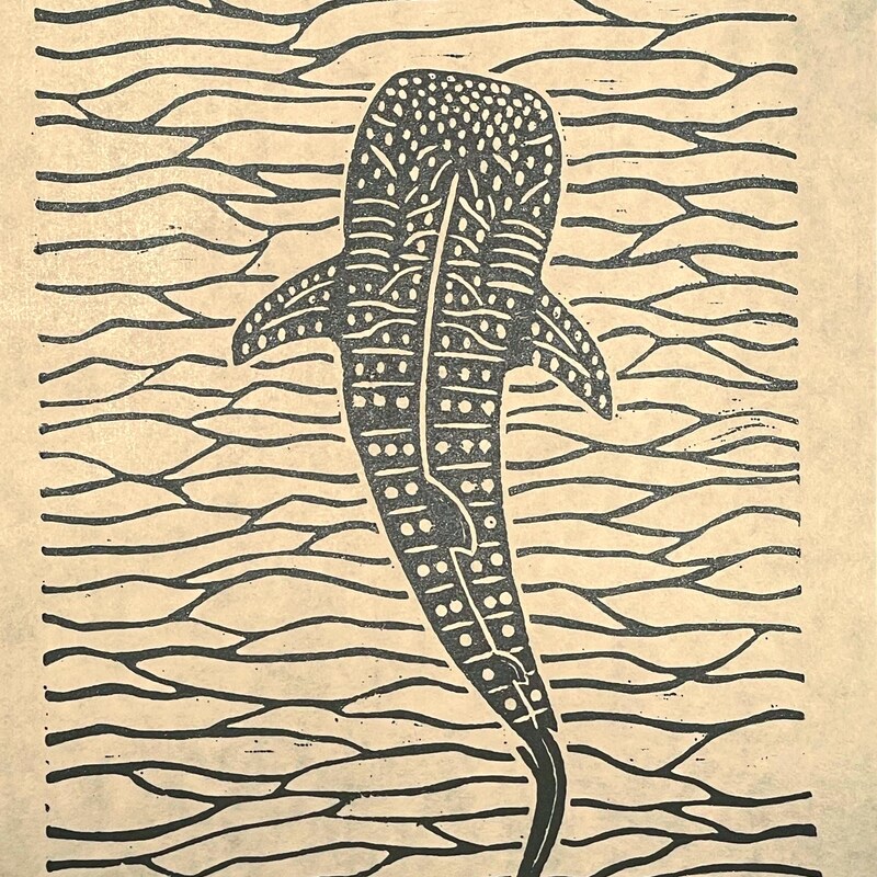 Ocean Woodcut Print - Etsy
