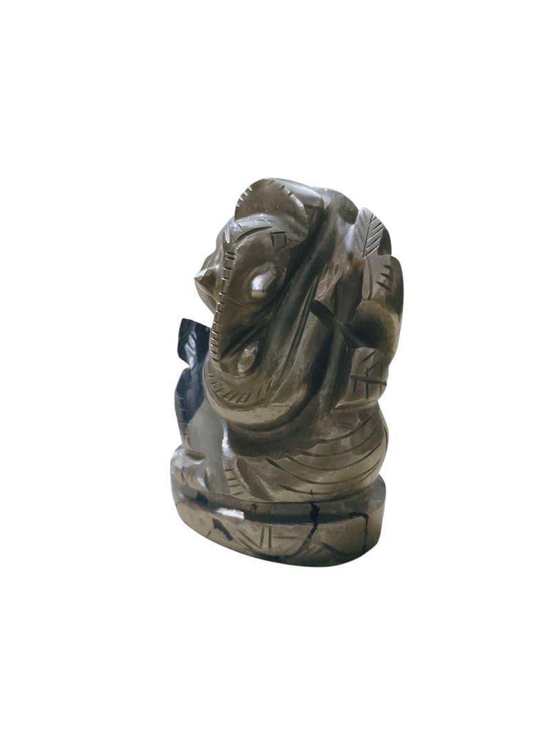 Pyrite Ganesh Statue Natural Stone Money Magnet Stone 5 Inch Height ...