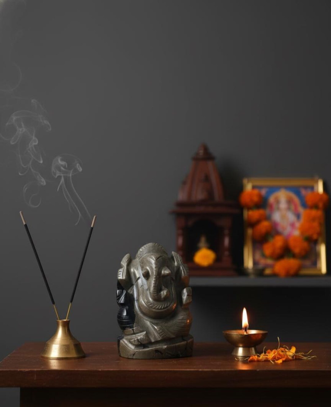 Pyrite Ganesh Statue: Hand-carved Natural Stone Idol - Etsy