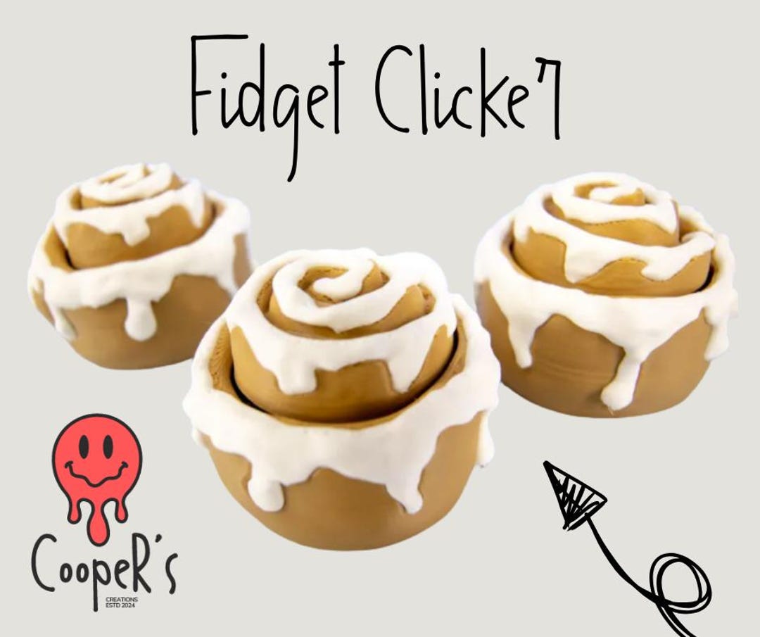 3D Printed Cinnamon Roll Toy, Unique Gift for Bakers and Pastry Lovers ...