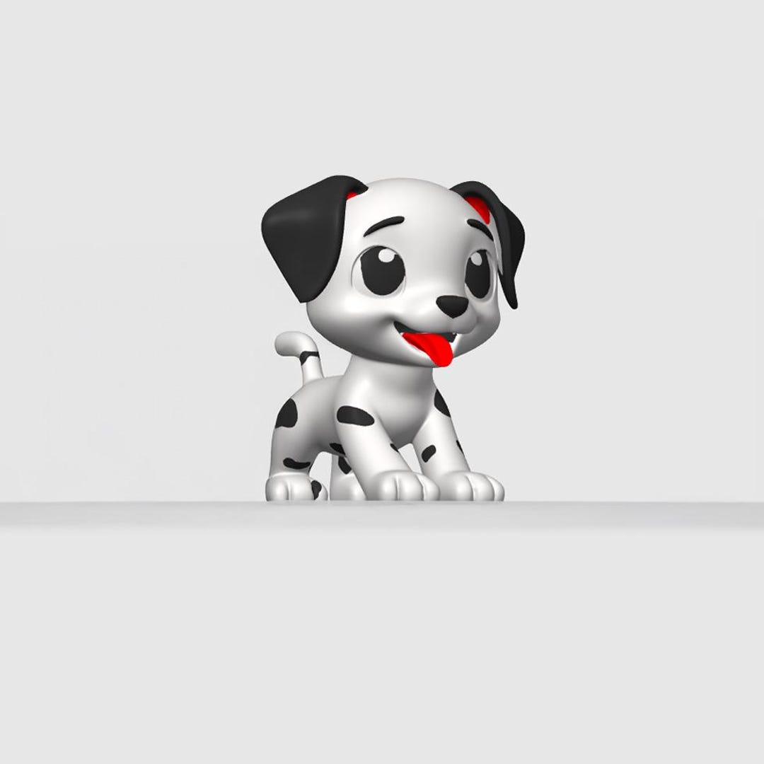Cute 3D Printable Dog – STL Puppy Figurine – Dalmatian Dog Toy File ...