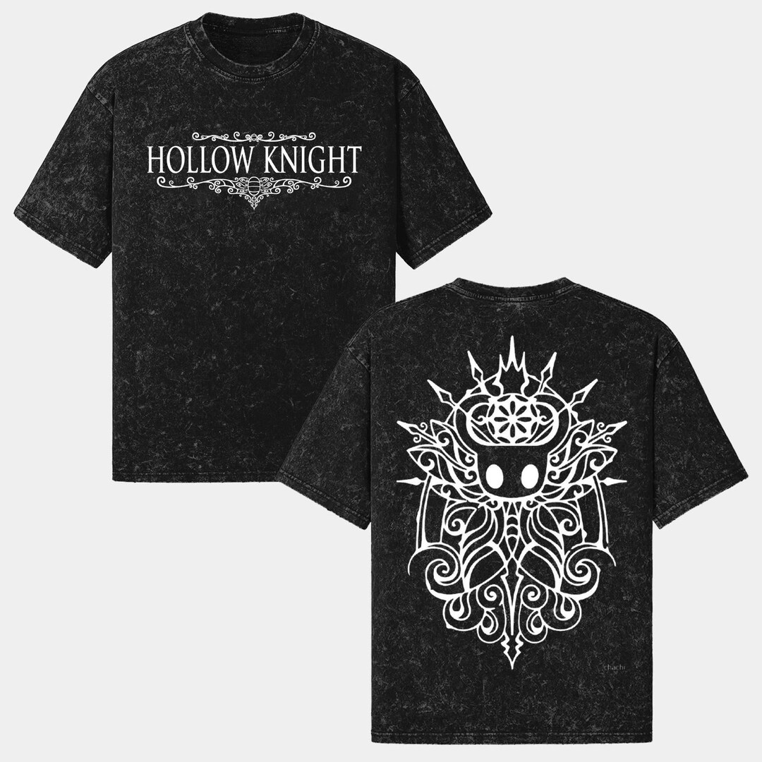 Vintage Wash Hollow Knight Emblem T-shirt | Ornate Bug Warrior Graphic ...