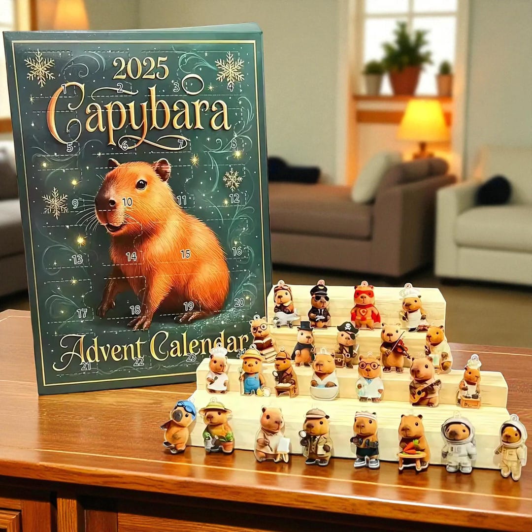 Advent Calendar Capybara 2025 – 24 Day Holiday Countdown Box, Cute ...